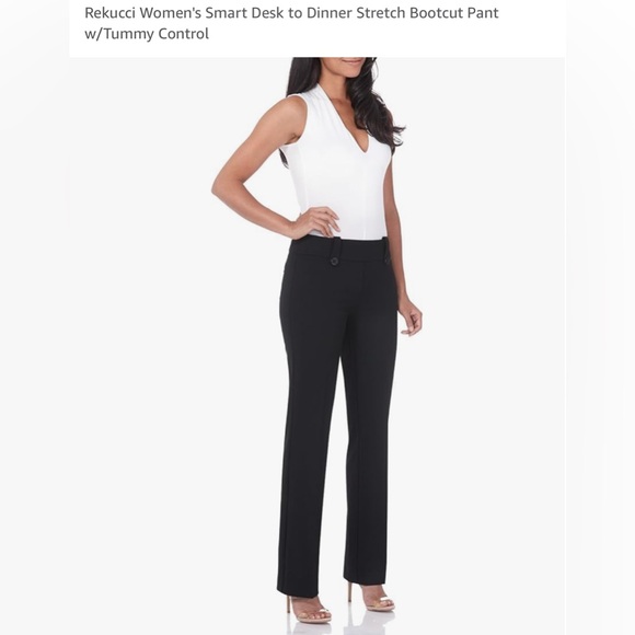 Rekucci | Pants & Jumpsuits | Rekucci Womens Black Stretch Bootcut Pant ...